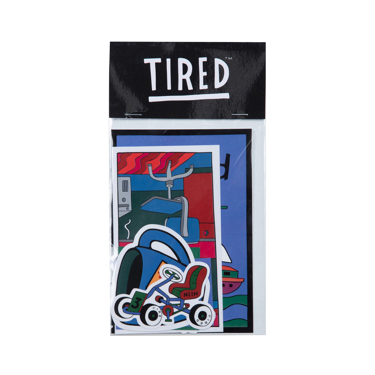 STICKER PACK – tired skateboards